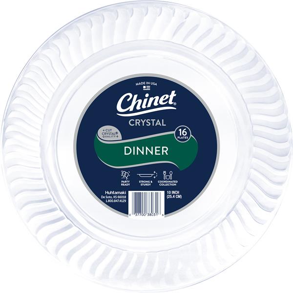 Chinet Crystal Dinner Plate 10in (16 Count) | Publix Super Markets