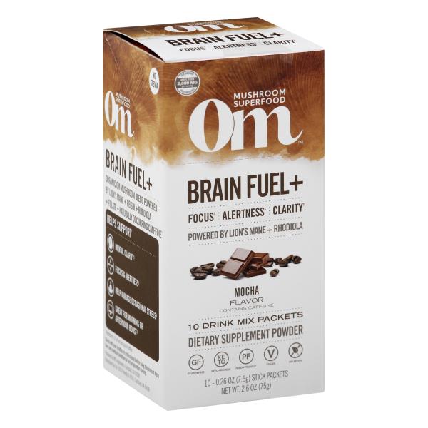 Om Drink Mix, Brain Fuel+, Mocha Flavor, Stick Packets | Publix Super ...