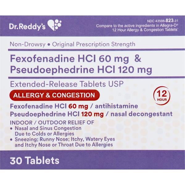 Dr. Reddy's Fexofenadine Er 12 Hour 30 Cou Nt Tablets | Publix Super ...