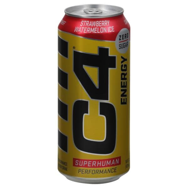 C4 Energy Drink, Performance, Zero Sugar, Strawberry Watermelon Ice ...