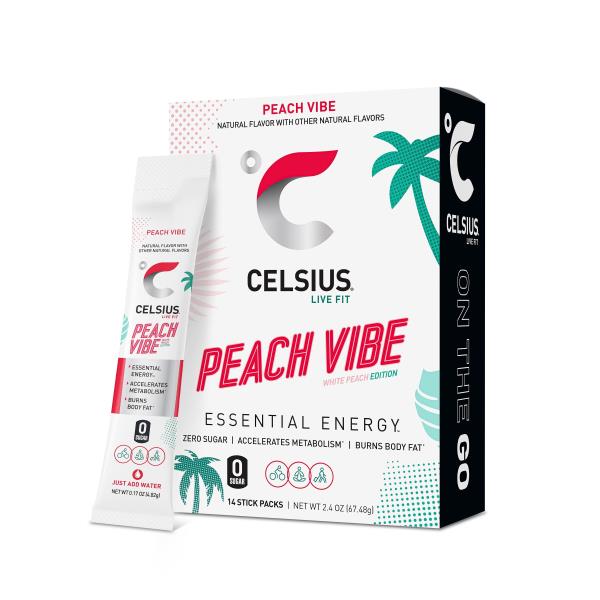 Celsius On The Go Energy Drink Mix, Peach Vibe Packets | Publix Super ...
